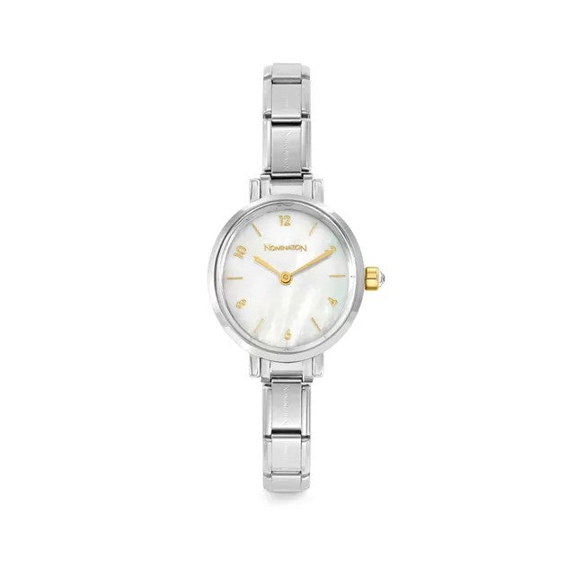 Nomination Time Paris Watch with Oval Mother-of-Pearl Dial